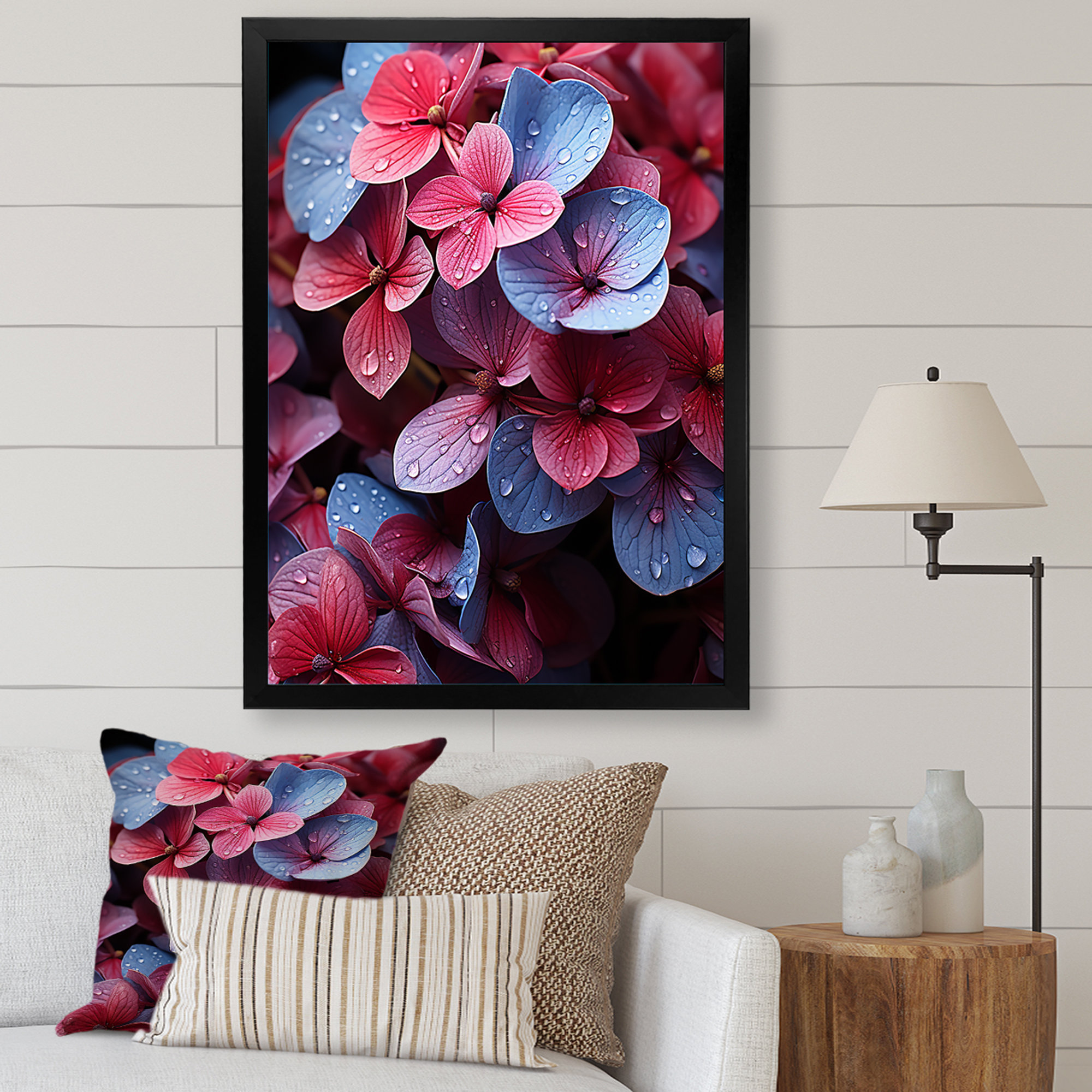 Winston Porter Neon Pink Hydrangea Harmony I - Hydrangea Canvas Wall Art - Wayfair Canada